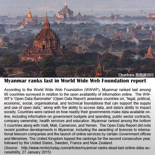 Myanmar ranks last in World Wide Web Foundation report | Charltons ...